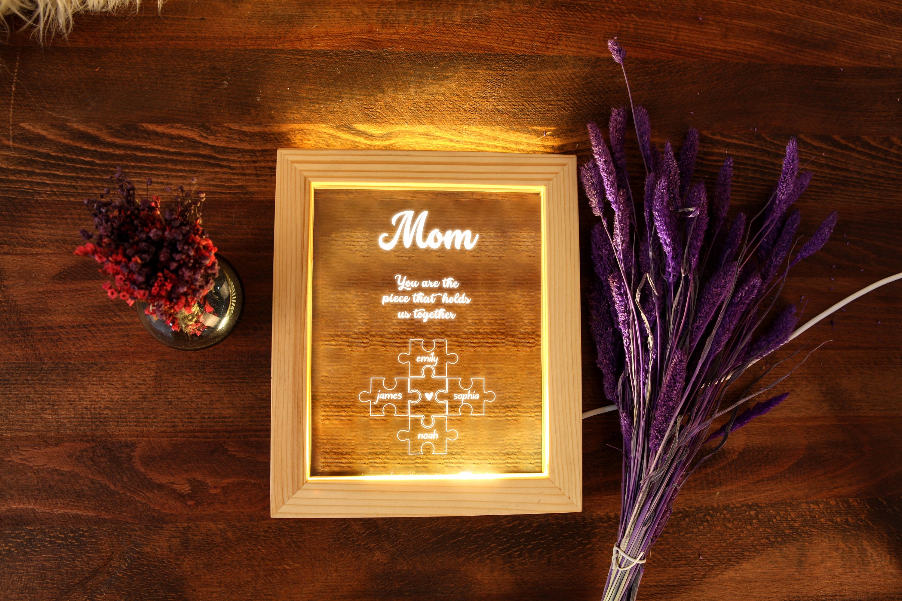 Custom Puzzle Night Light as Mother's Day Gift Mothers - Etsy