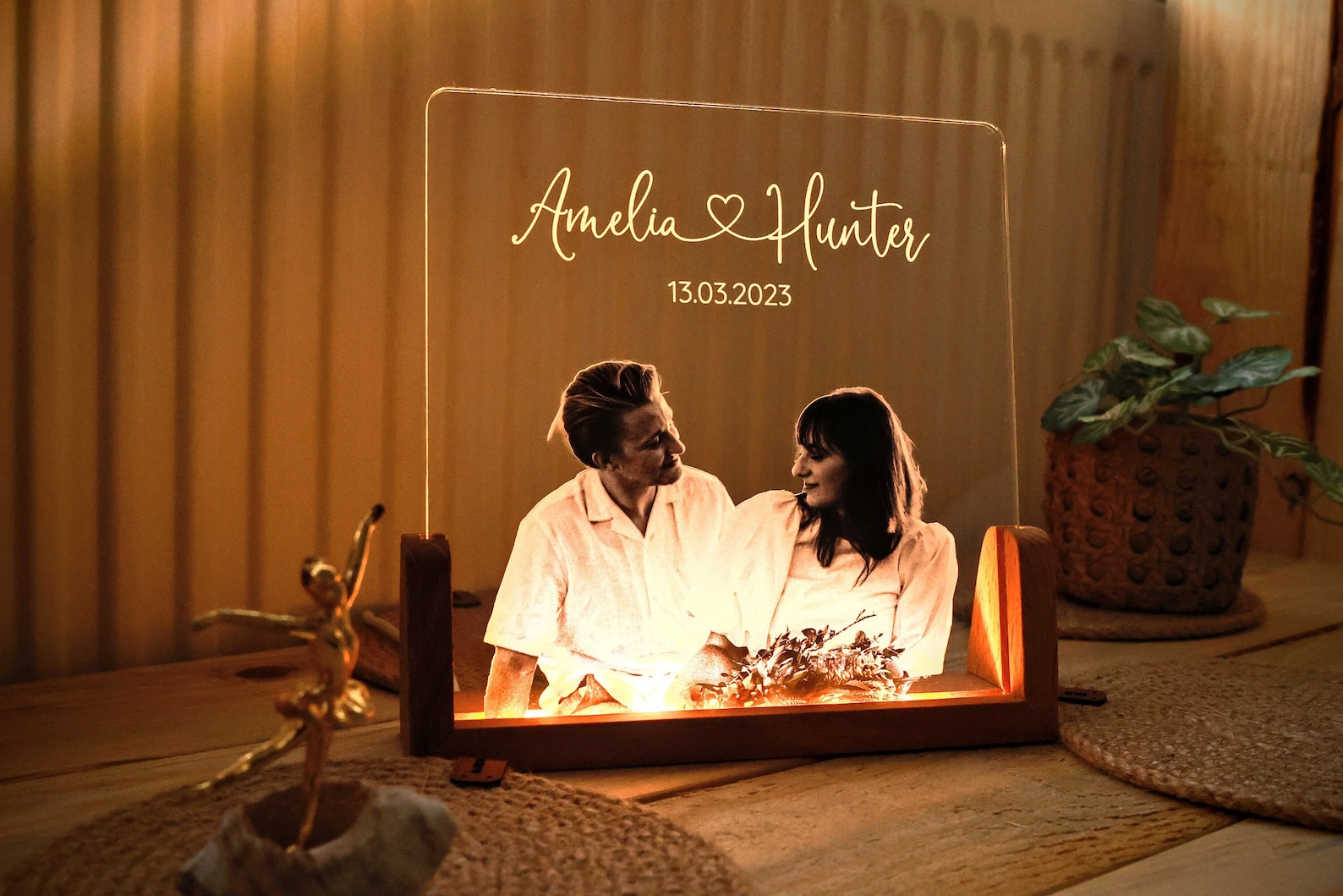 Custom Couples Night Light - Anniversary Wedding Gifts - Romantic Gift ...