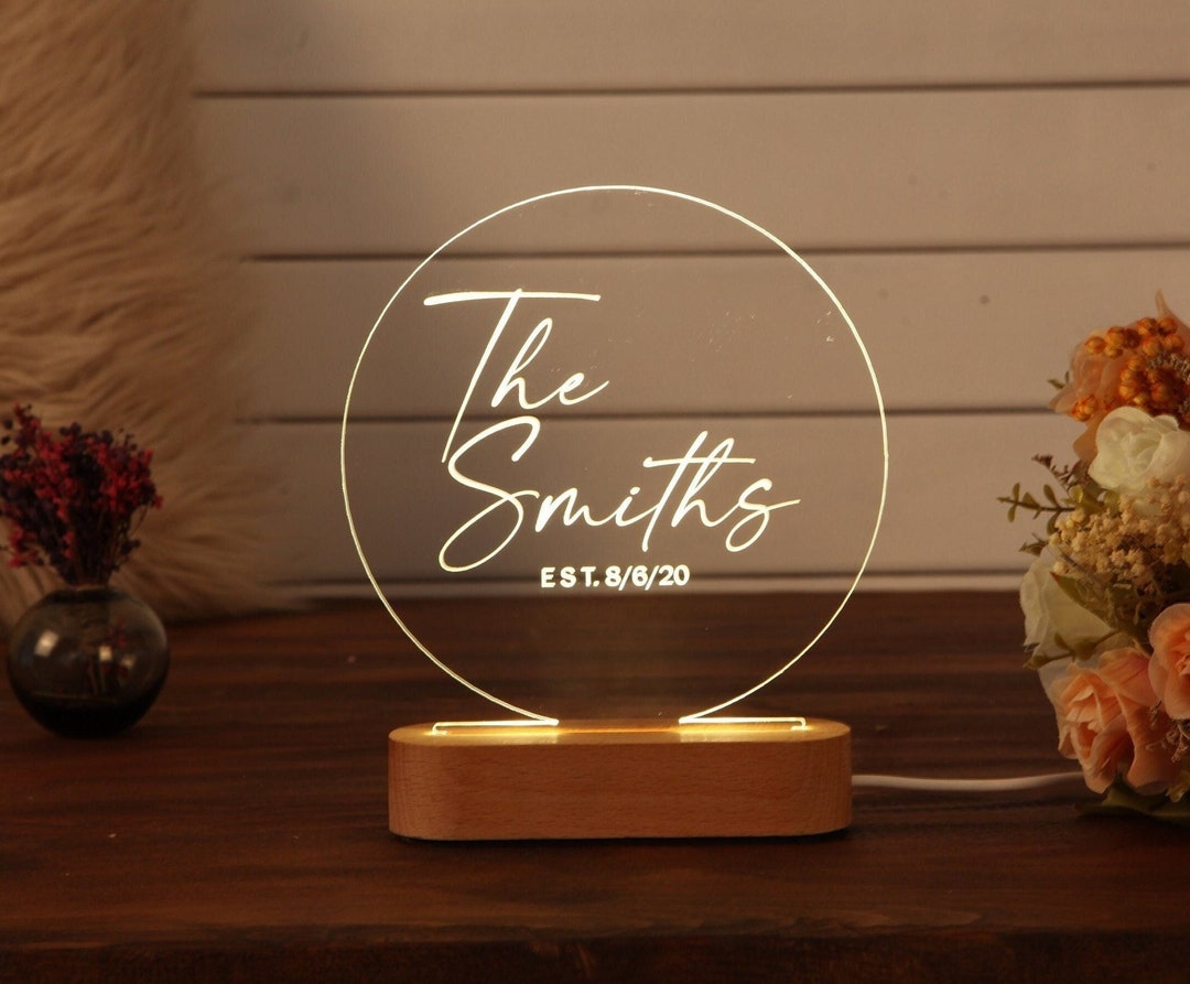 Custom Night Light - Home Decor - Housewarming Gift Ideas - Home Decor ...