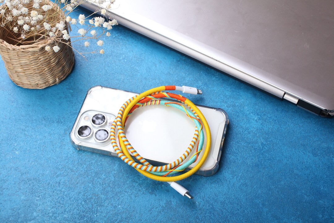 Hand Braided Colorful Charger Cable - iPhone Charger Cable - Gift for ...