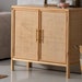 MILA Console Table in Wood and Rattan Natural Finish With 2 - Etsy