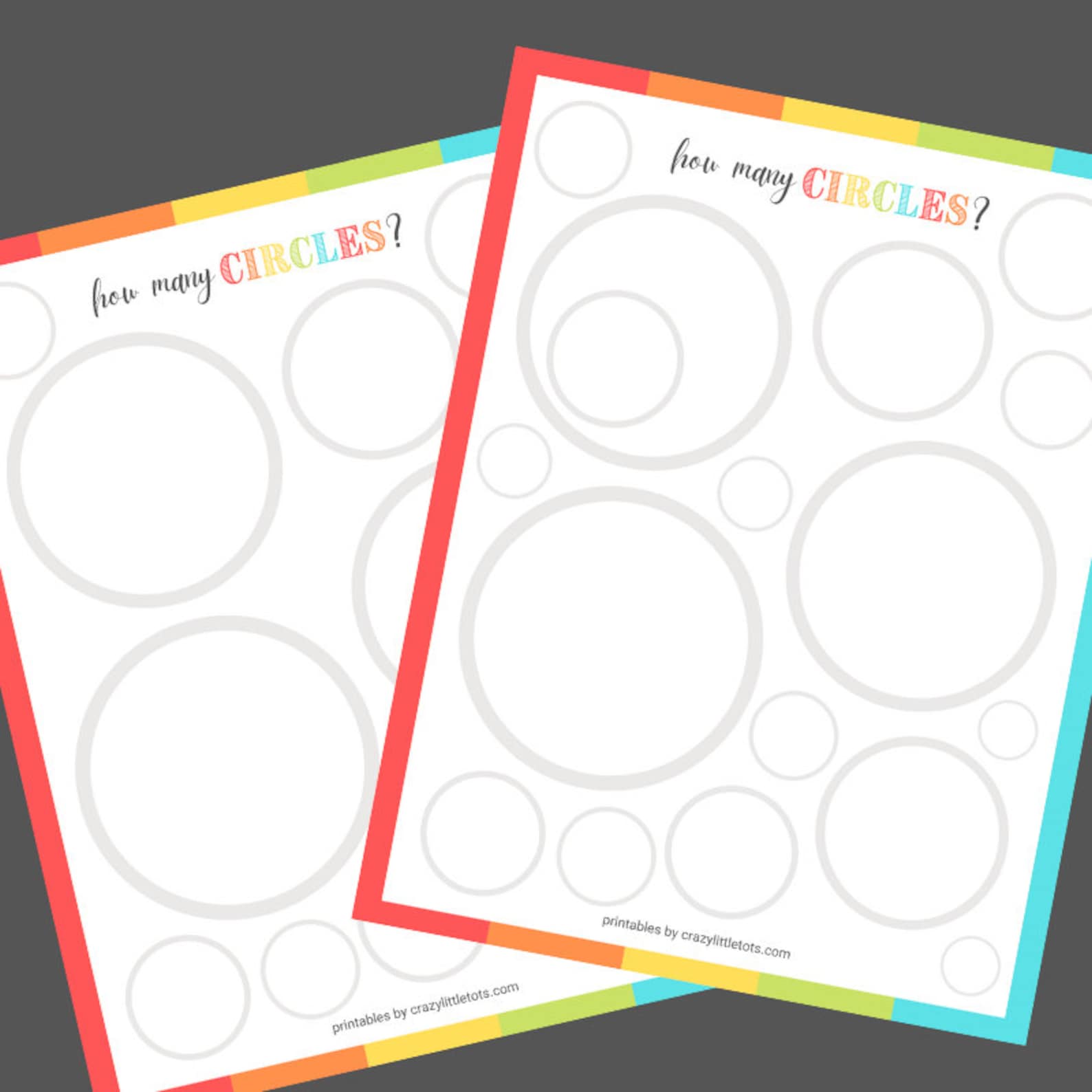 30 Crazy Little Tots Shapes Printable Bundle - Printable Shapes - Star ...