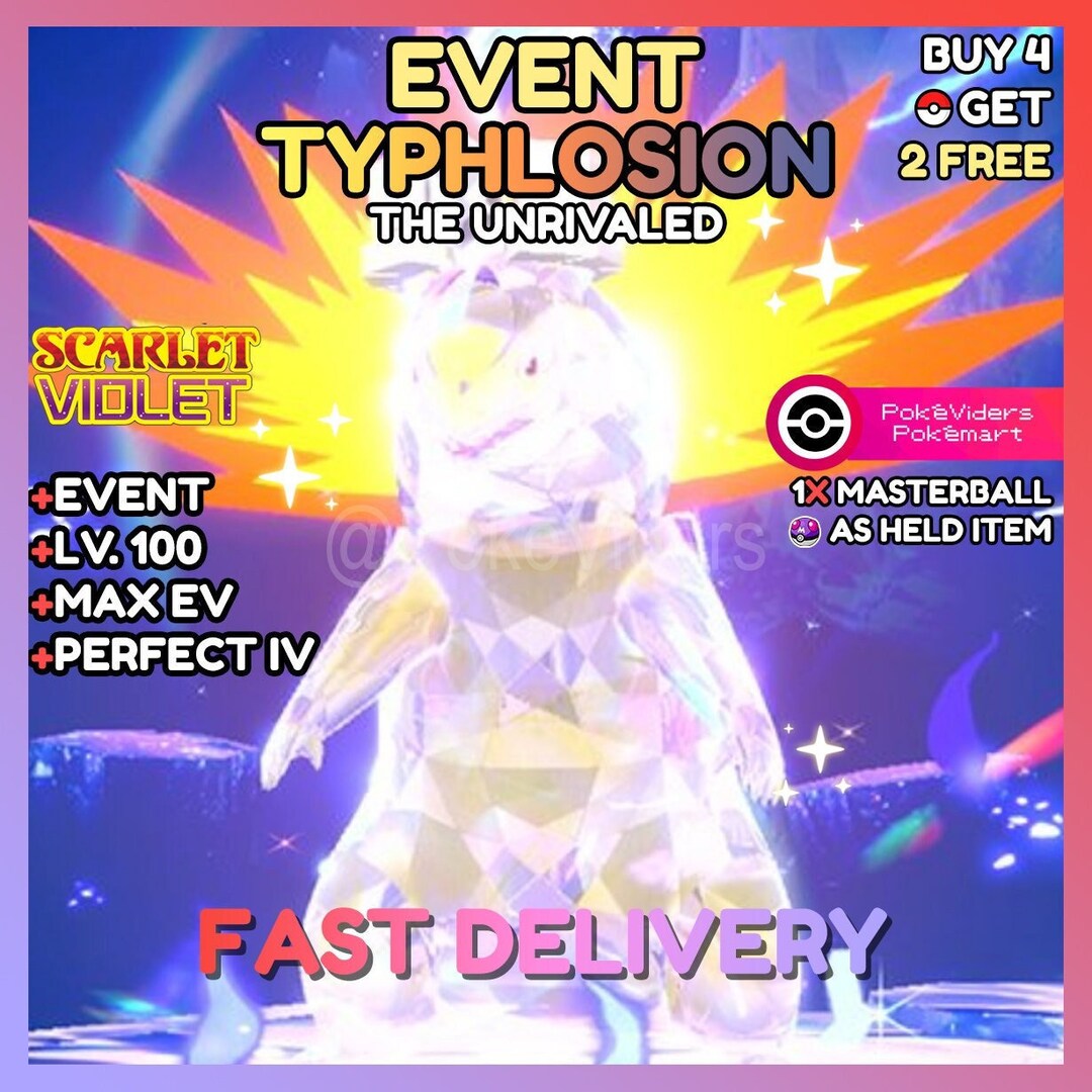 Pokemon Scarlet & Violet / EVENT TYPHLOSION the Unrivaled / 6IV ...
