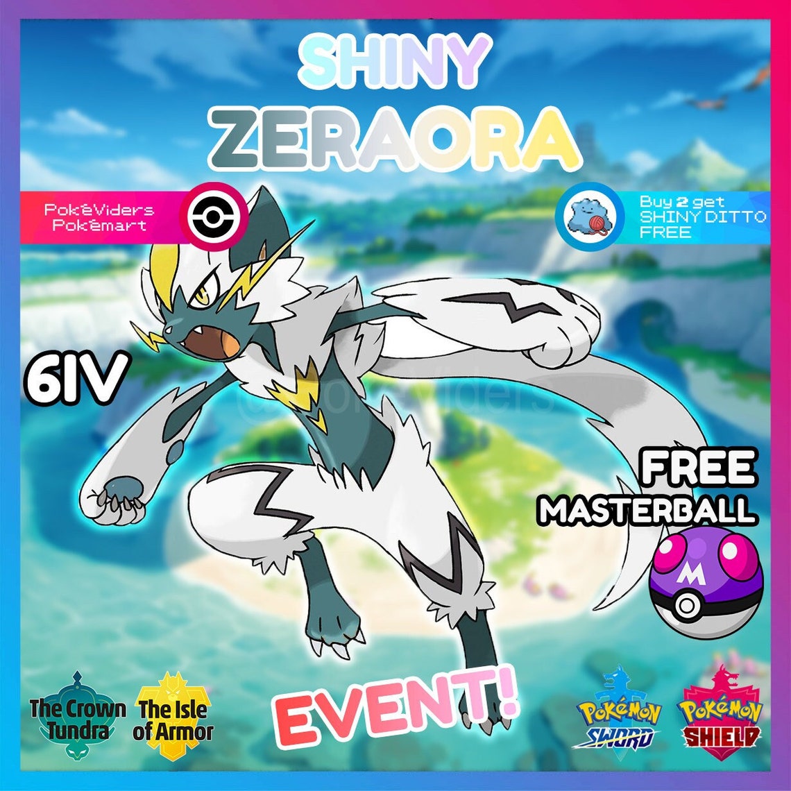 Pokemon Sword & Shield / Event Shiny Legendary Zeraora / 6IV / | Etsy