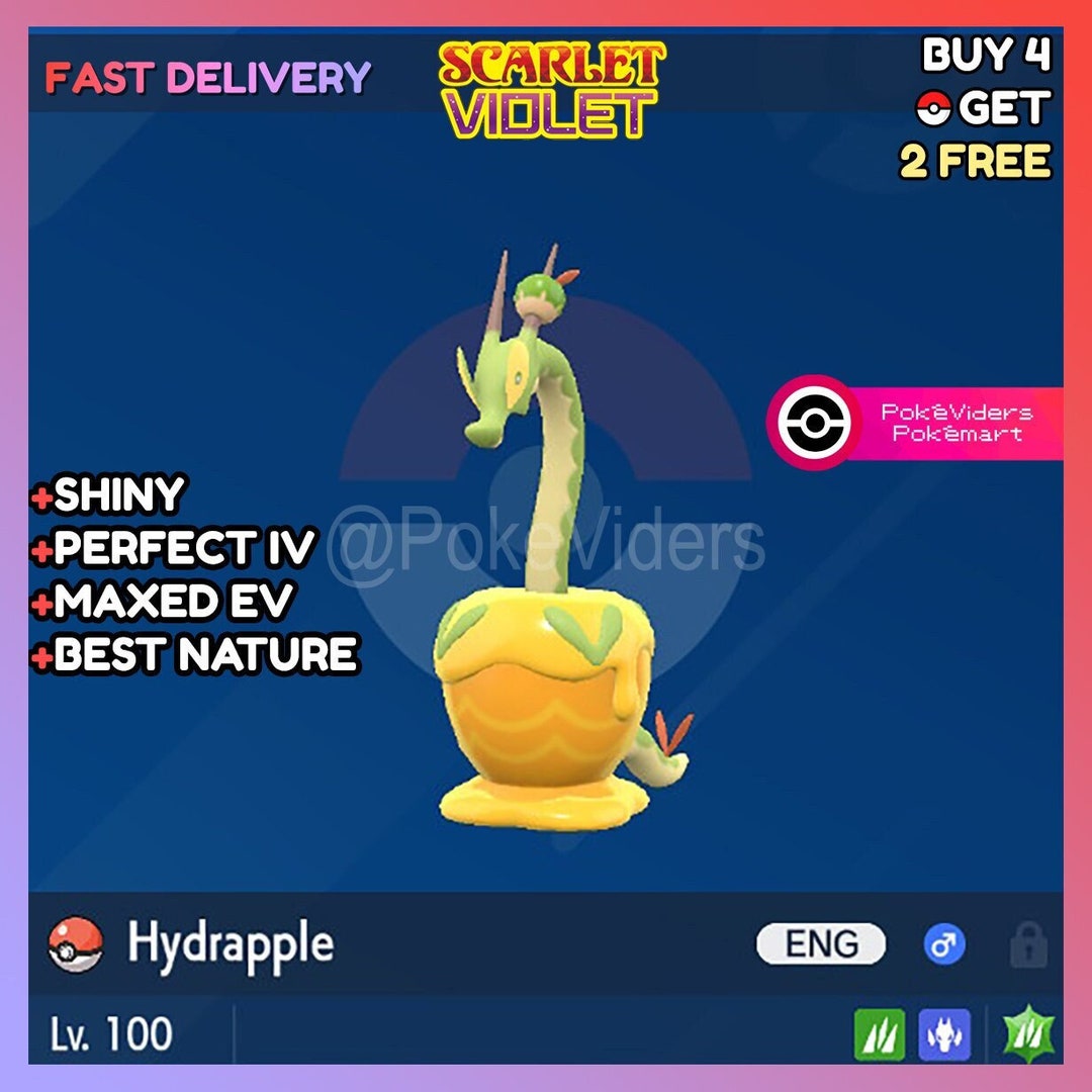 Pokemon Scarlet & Violet / Shiny Hydrapple / 6IV / Battle Ready ...