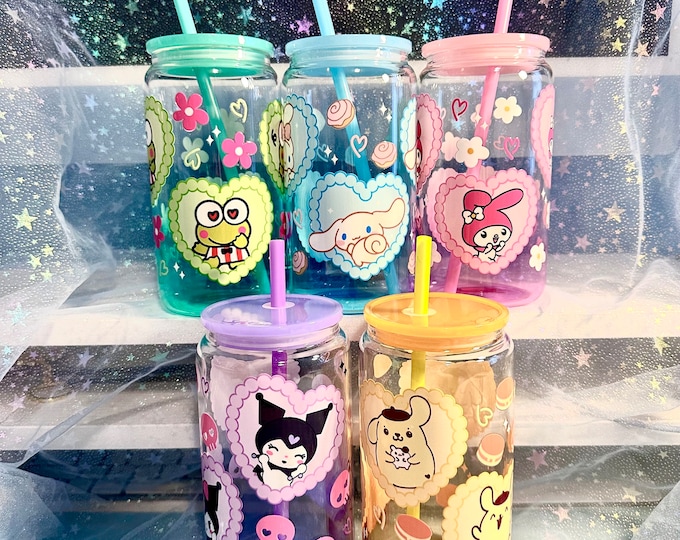 Kawaii Cute Cold Cups, Kawaii Gifts for Daughter, Iced Coffee Cups for ...