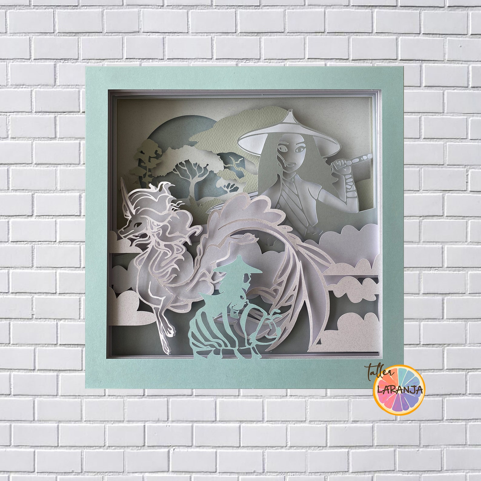 Raya and the Last Dragon Paper Cutting Light Box, 8 Layer TEMPLATE ...