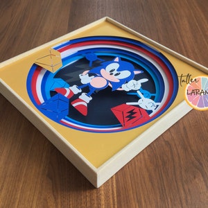 SONIC SHADOW BOX 7 Layer Template - Etsy