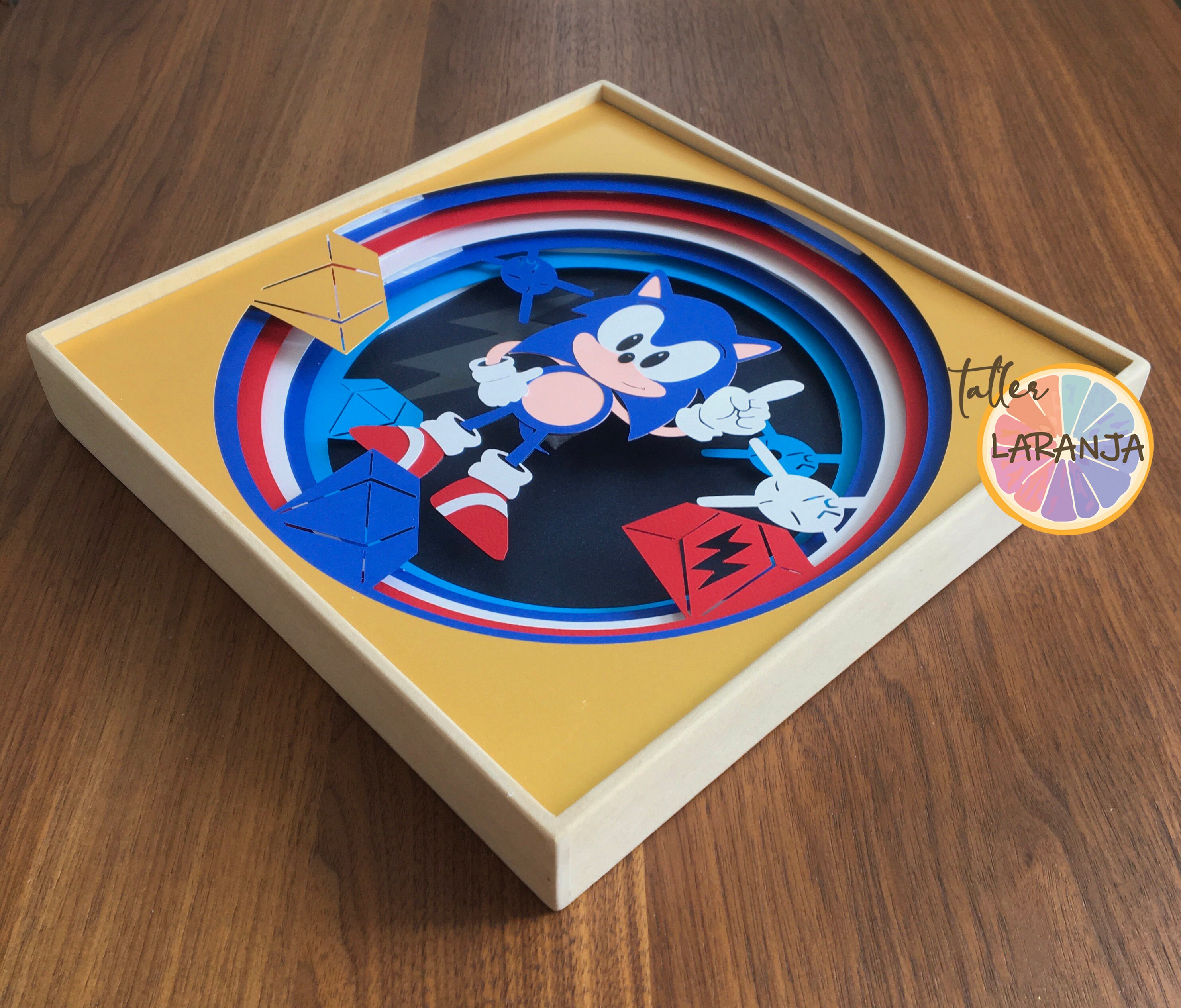 SONIC SHADOW BOX 7 Layer Template - Etsy Canada