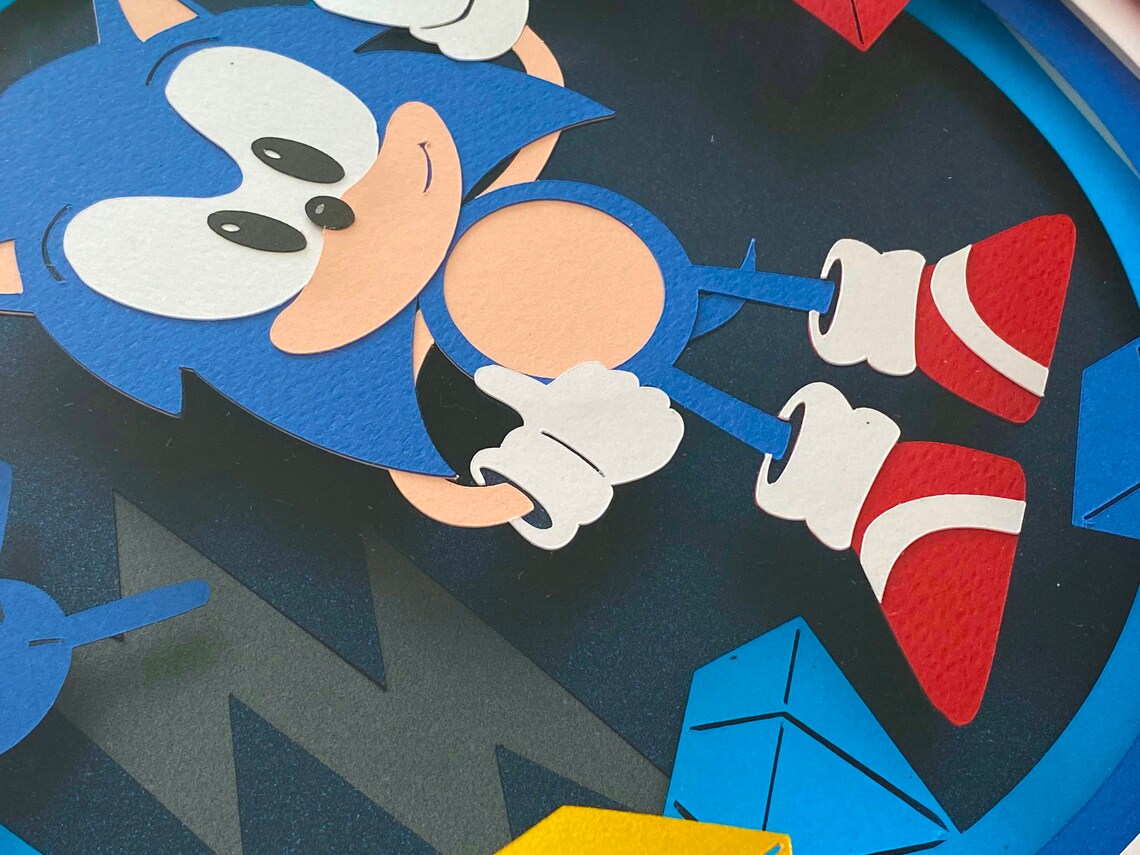 SONIC SHADOW BOX 7 Layer Template - Etsy