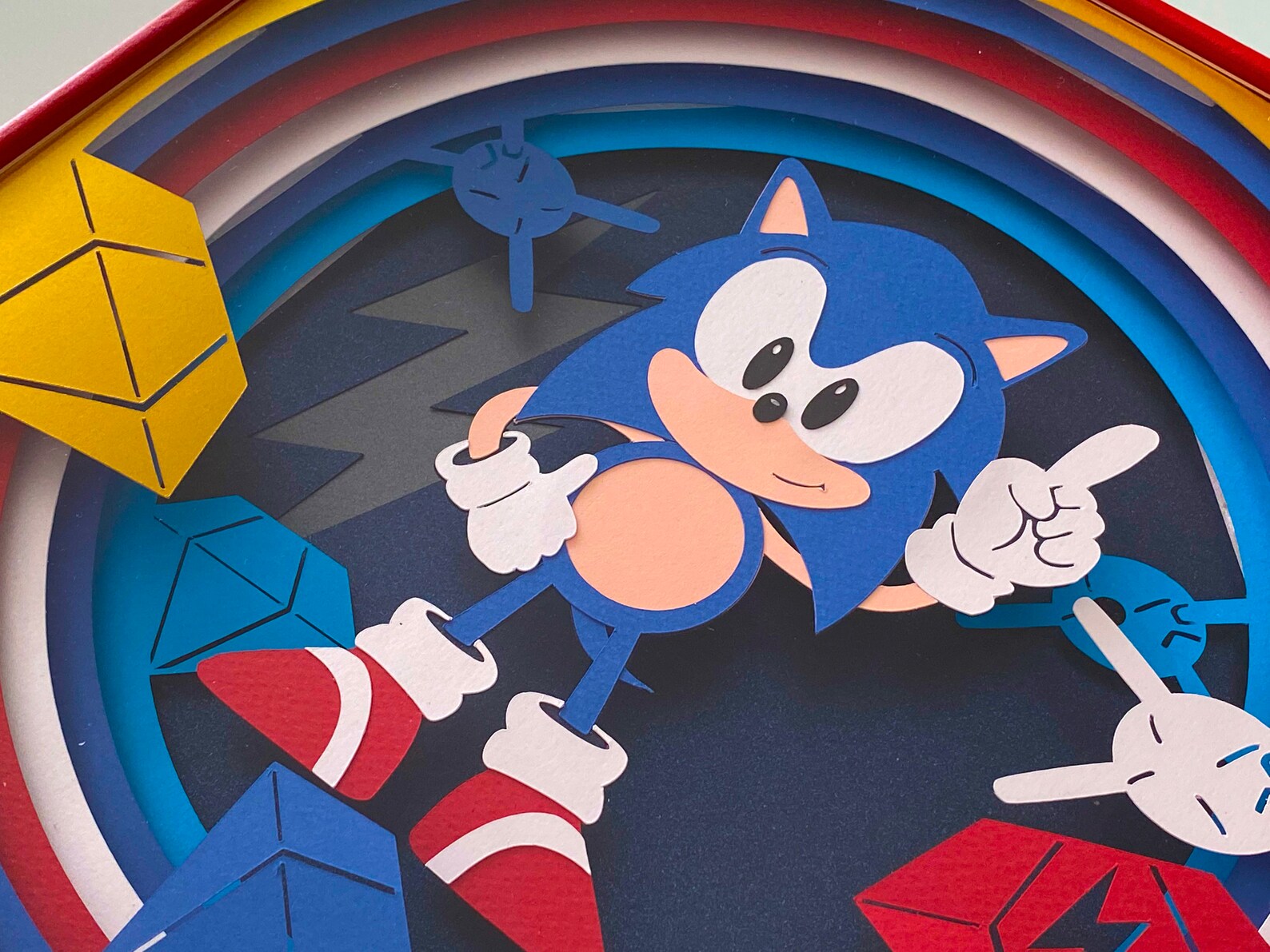 SONIC SHADOW BOX 7 Layer Template - Etsy