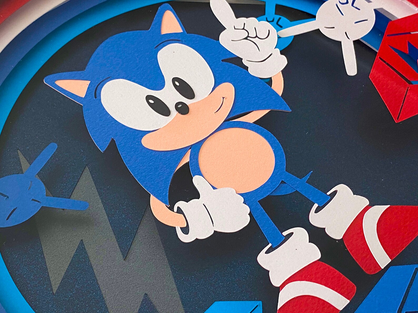 SONIC SHADOW BOX 7 Layer Template - Etsy