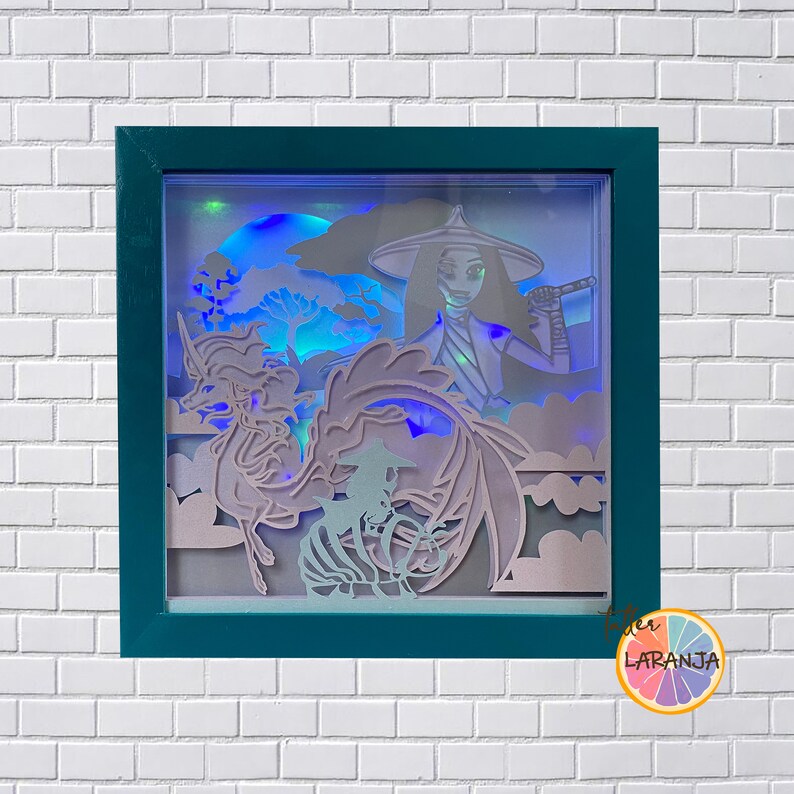 Raya and the Last Dragon Paper Cutting Light Box 8 Layer - Etsy