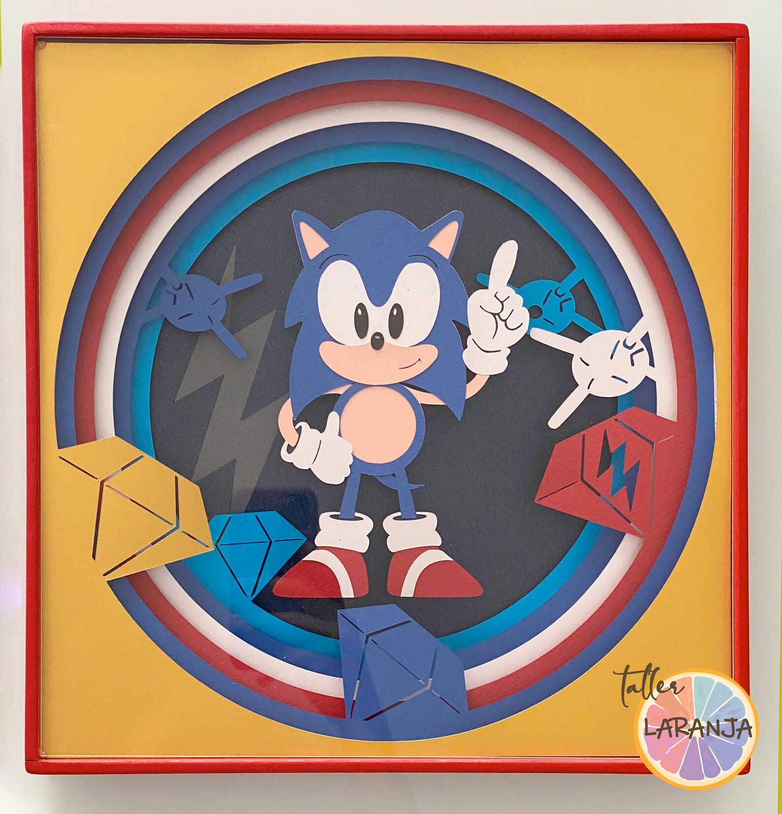 SONIC SHADOW BOX 7 Layer Template - Etsy