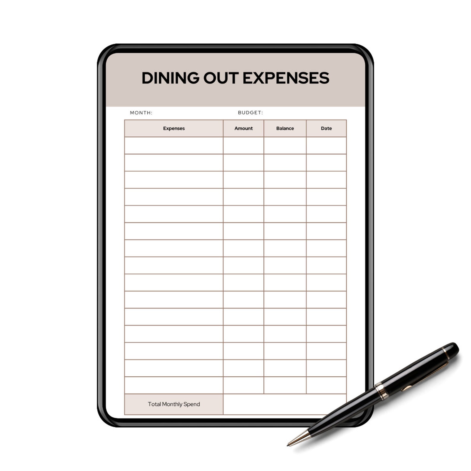 Dining Out Planner- the Foodie Saver - Etsy