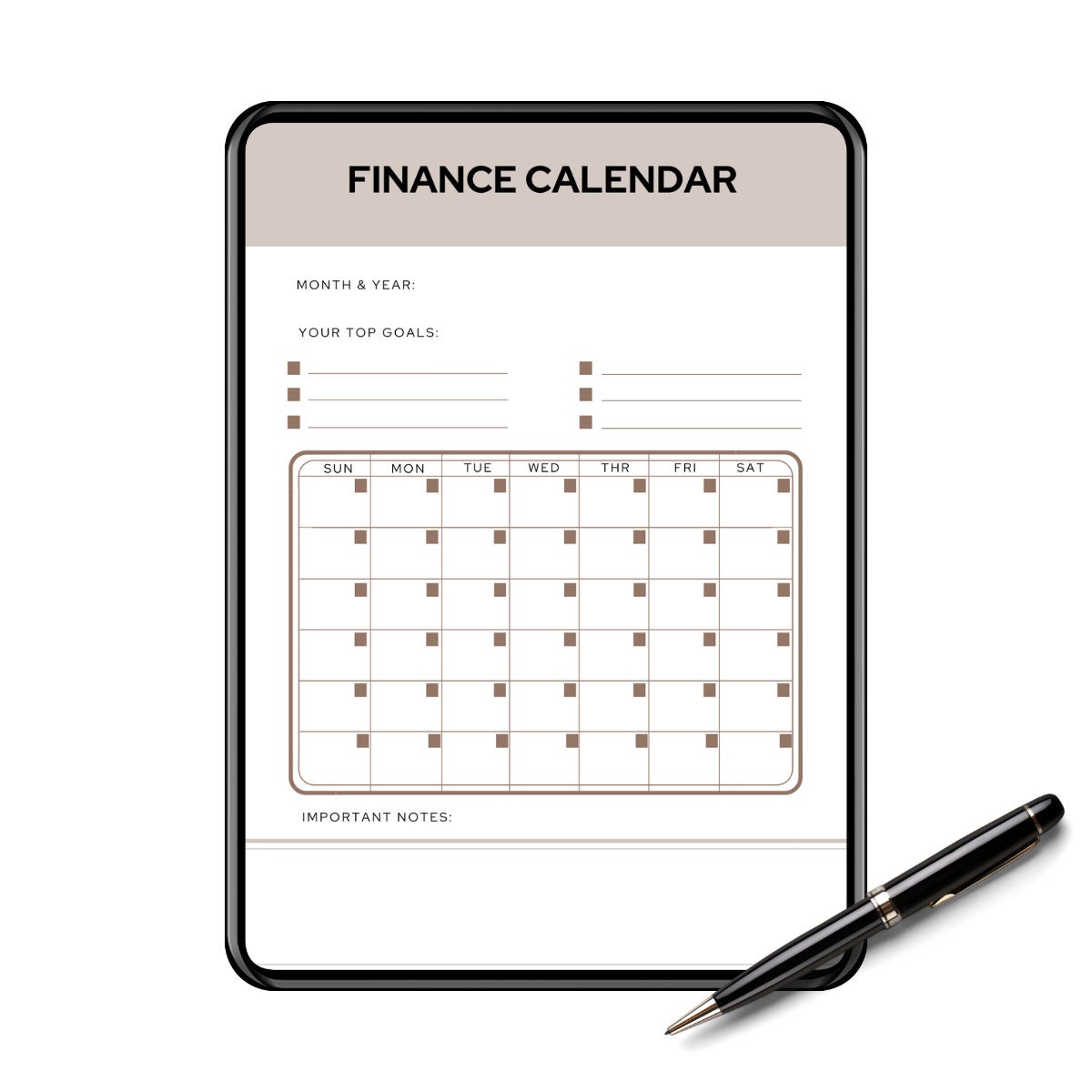 Finance Calendar Spreadsheet - Etsy