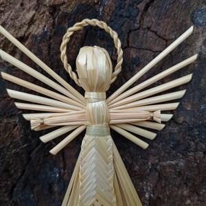 Straw Angel Handmade. Christmas Decorations. Hanging Figurine. Festive ...