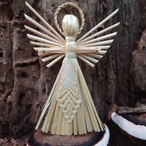 Straw Angel Handmade. Christmas Decorations. Hanging Figurine. Festive ...