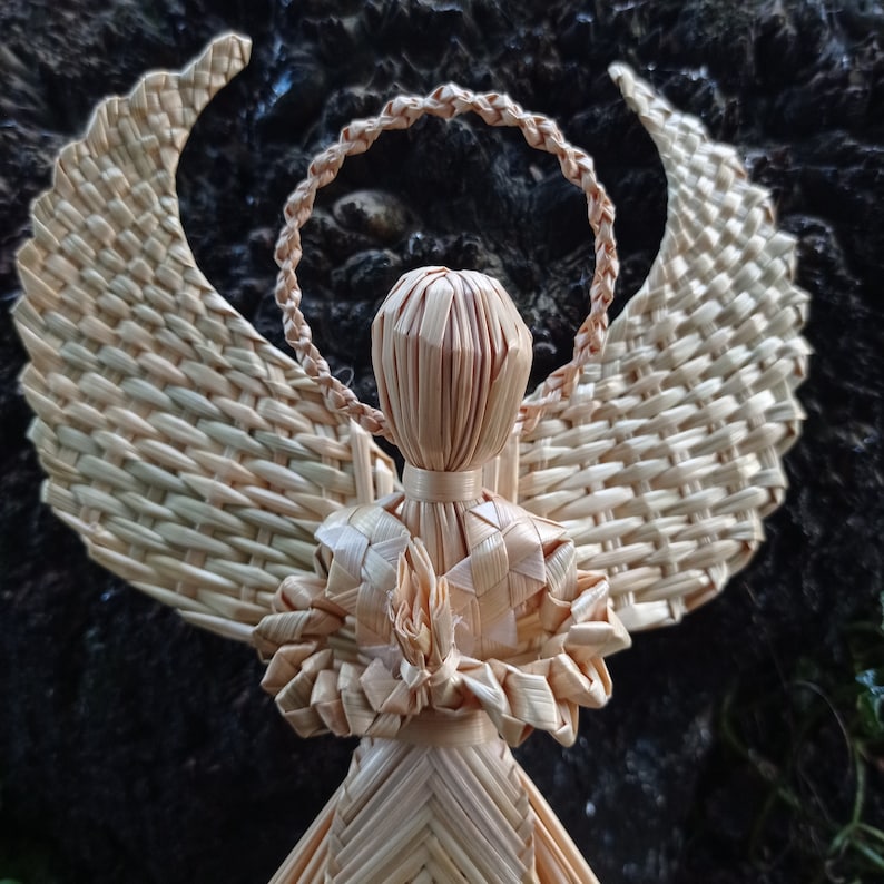 Christmas Topper Praying Angel. Straw Ornaments. Handmade | Etsy