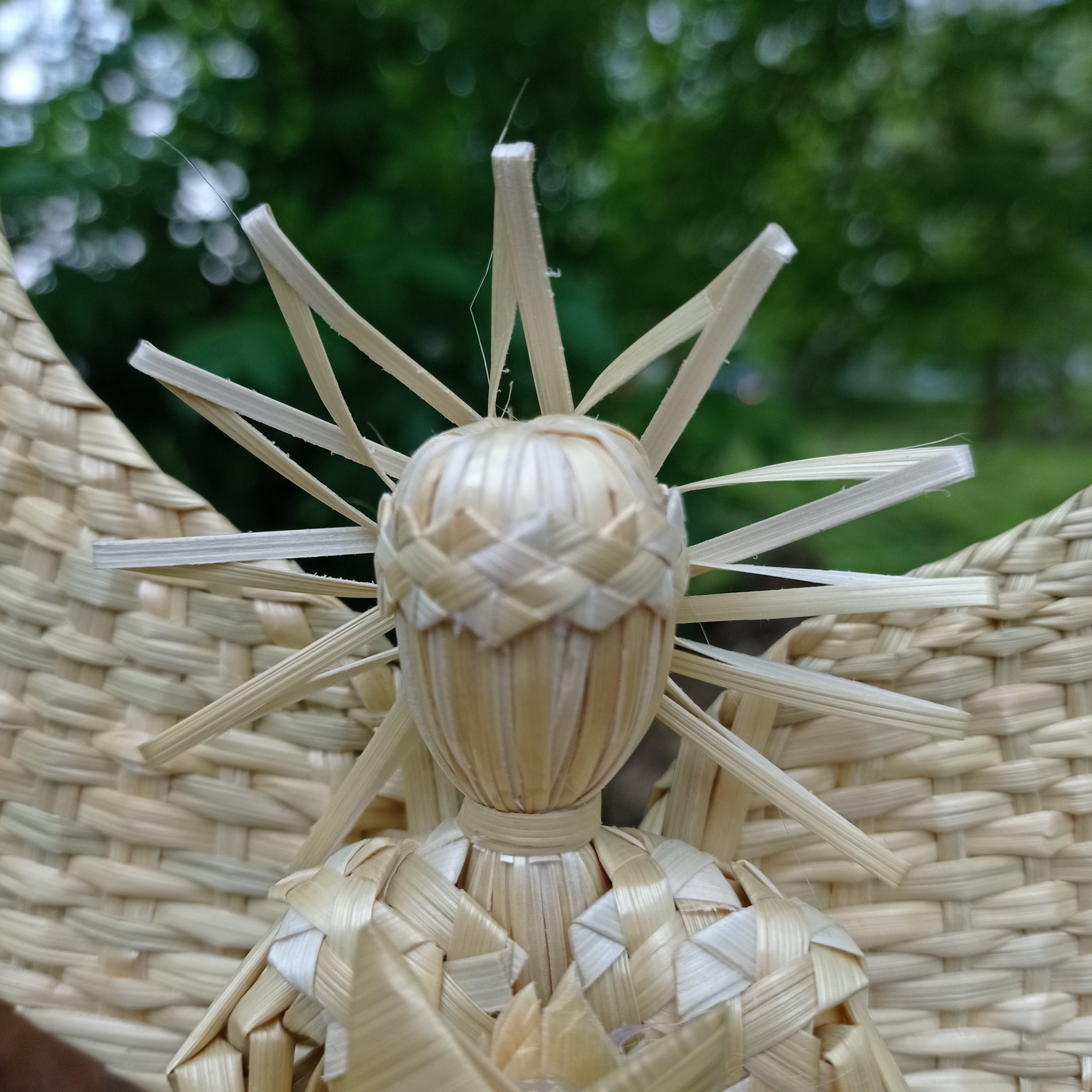 Handmade Straw Angel Tree Topper: Christmas Treetop Ornament, Xmas ...