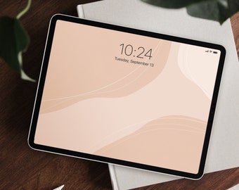 Abstract Neutral Digital Wallpaper Modern Aesthetic Ipad | Etsy