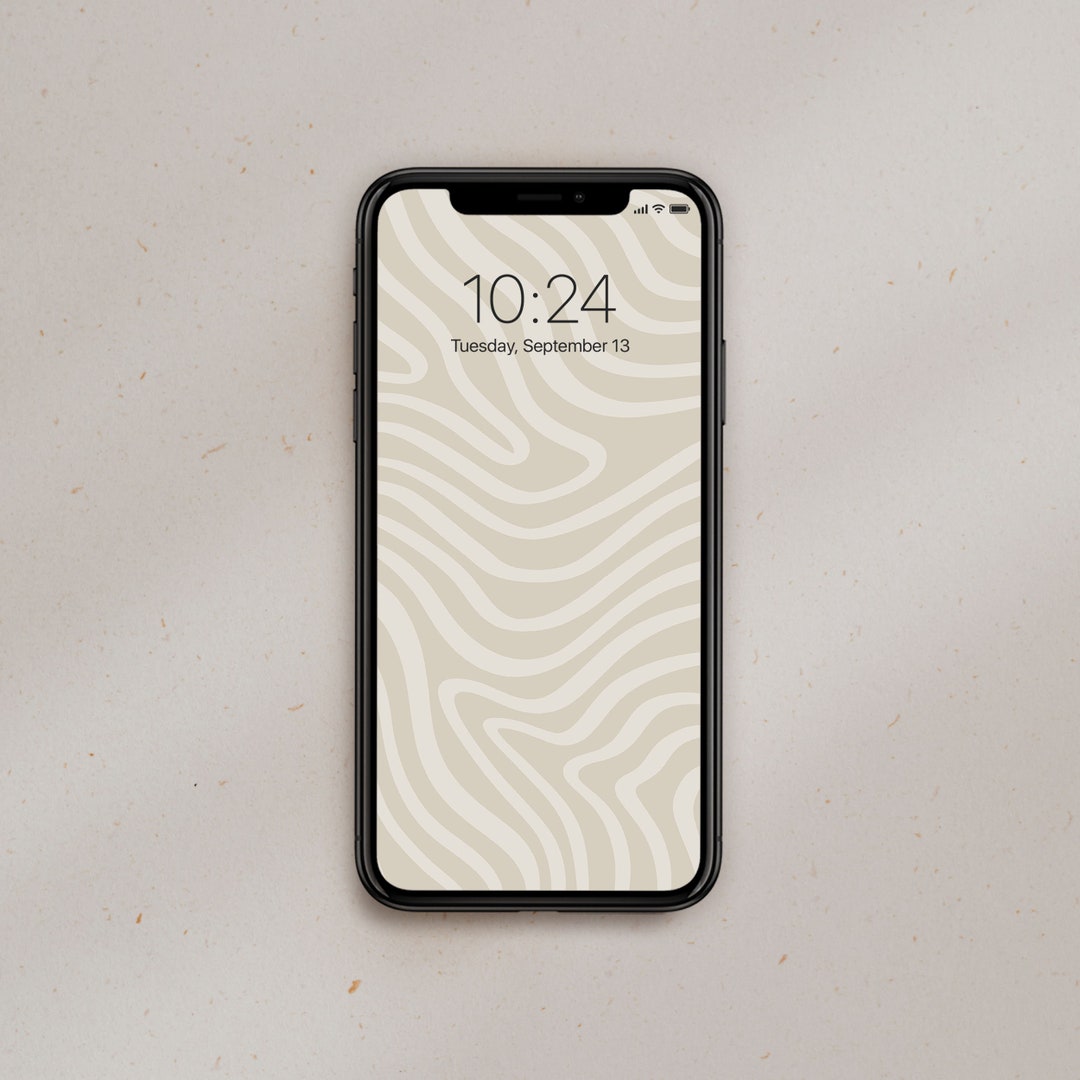 Beige Lines Phone Wallpaper | Organic Neutral iPhone Background ...