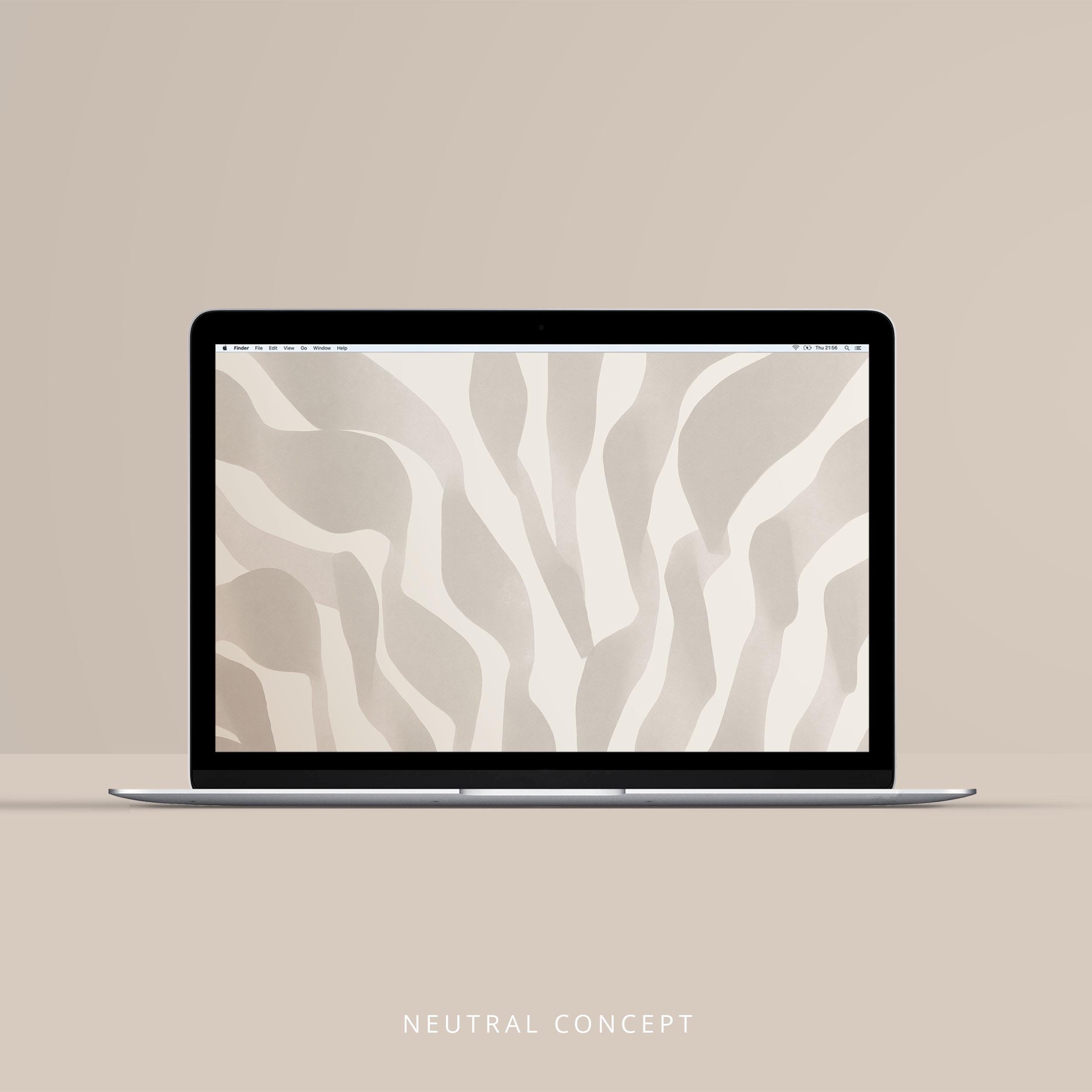 Minimalist Abstract Desktop Wallpaper: Light Gray Earth Tones for ...