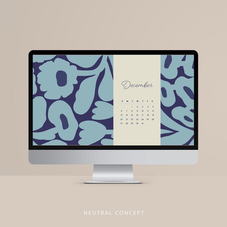 2026 Calendar Wallpaper: Floral Colorful Desktop Laptop Background ...