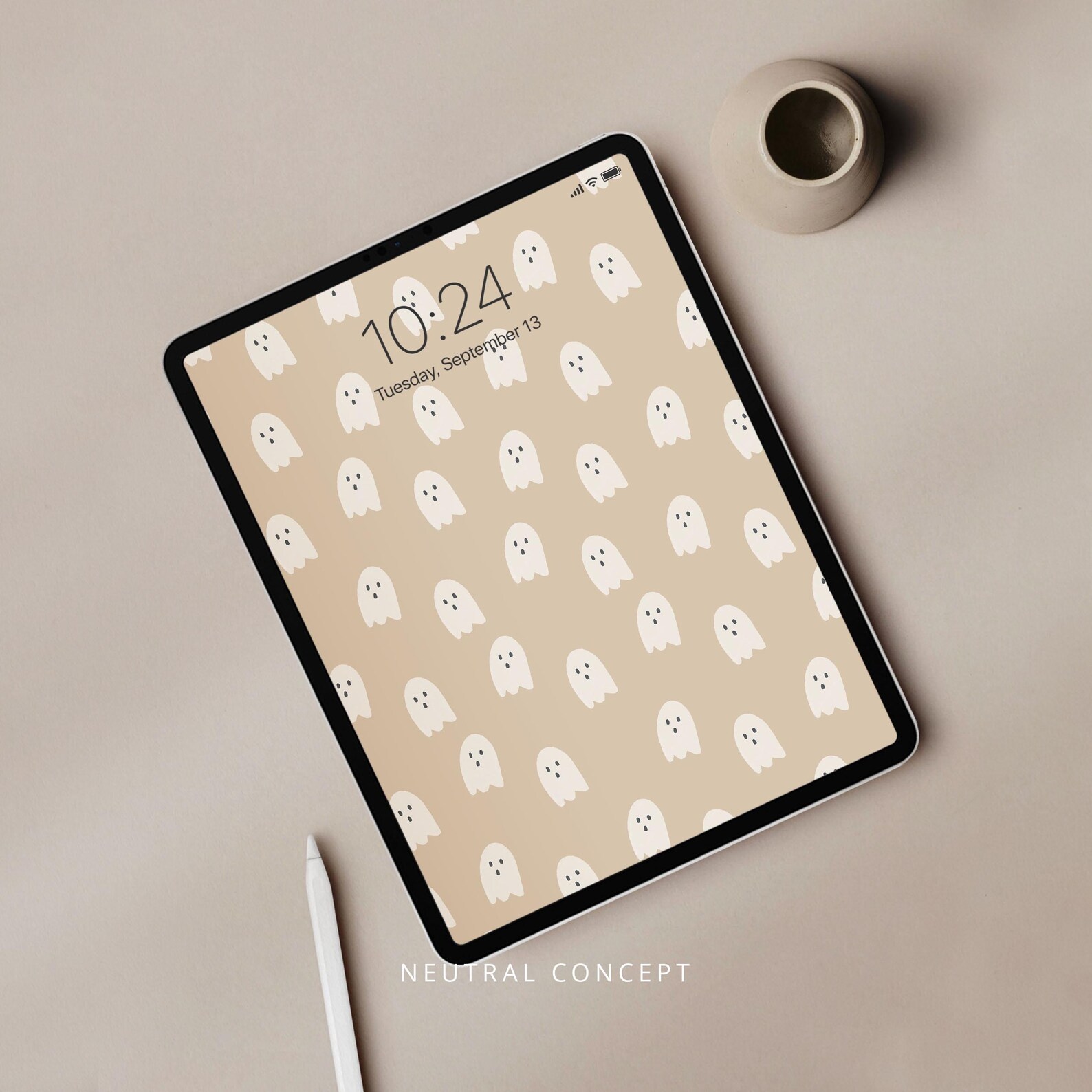 Lot de papiers peints Halloween pour iPad : arrière-plans minimalistes ...