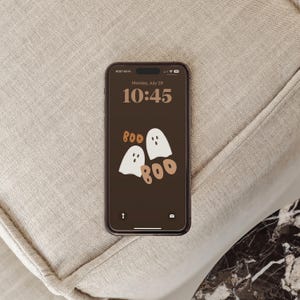 Spooky Ghost Phone Wallpaper Bundle: Minimalist Halloween iPhone ...
