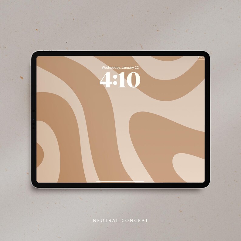 Brown & Black iPad Wallpaper | Organic Shapes Tablet Background ...