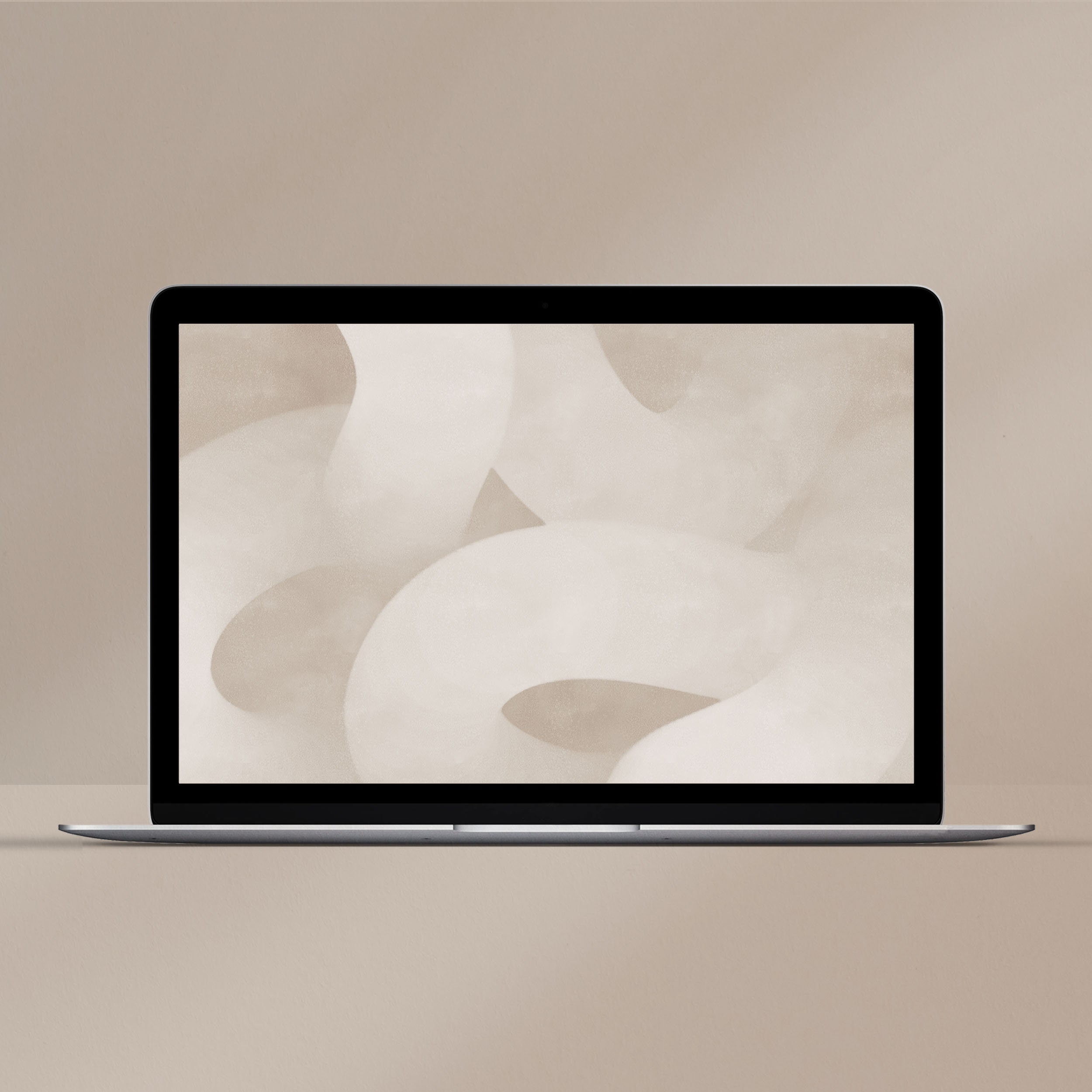 Neutral Abstract Desktop Wallpaper: Minimalist Earth Tones (digital ...