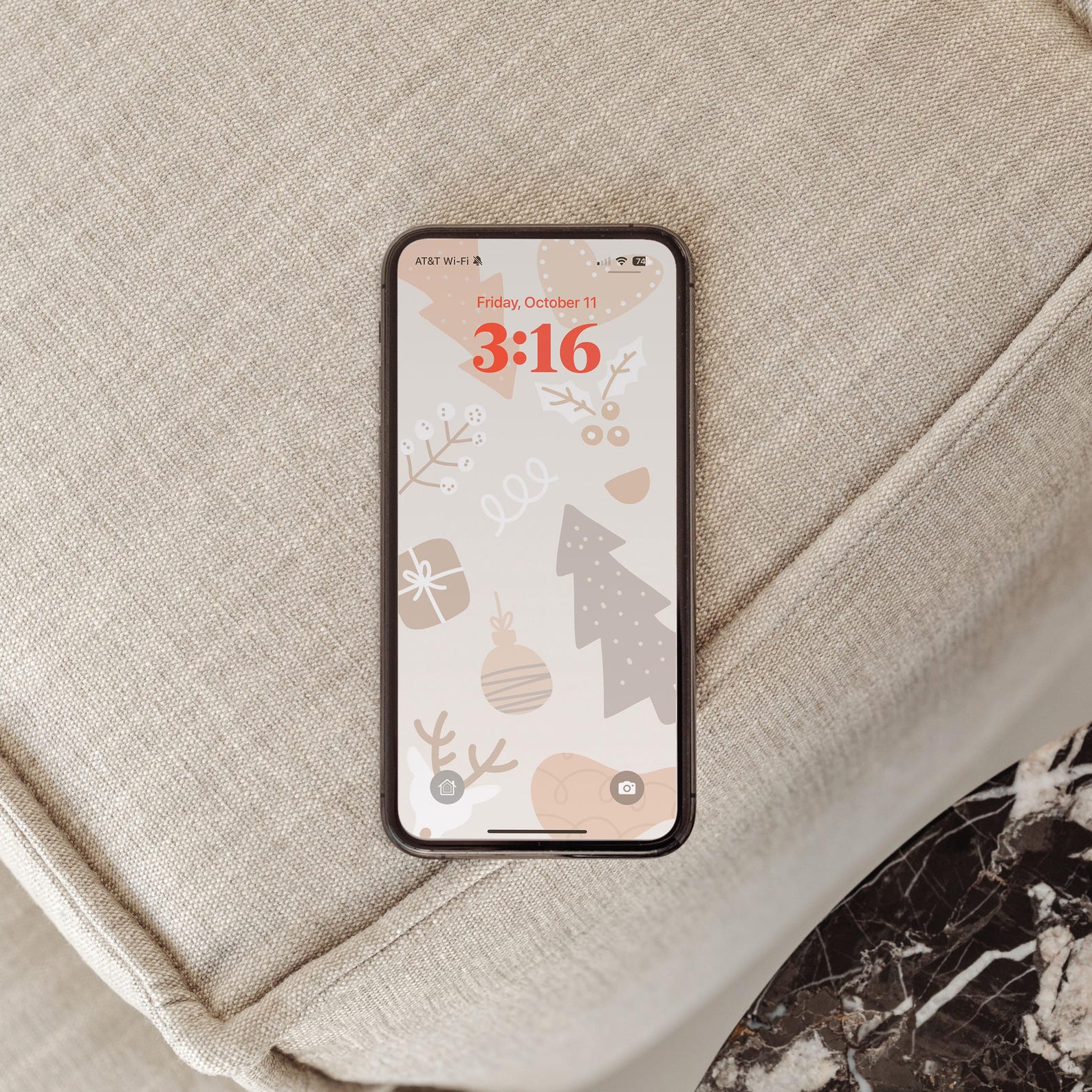 Christmas iPhone Wallpaper Set of 2 | Pink Holiday Phone Background ...
