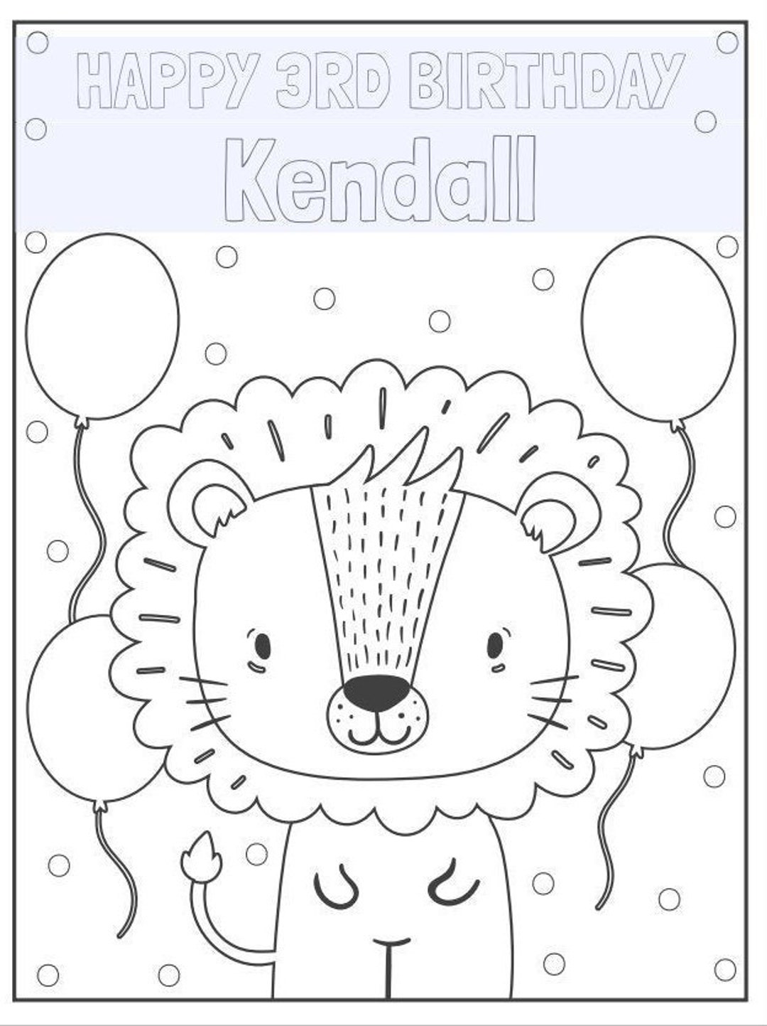 Editable Birthday Coloring Pages - Etsy