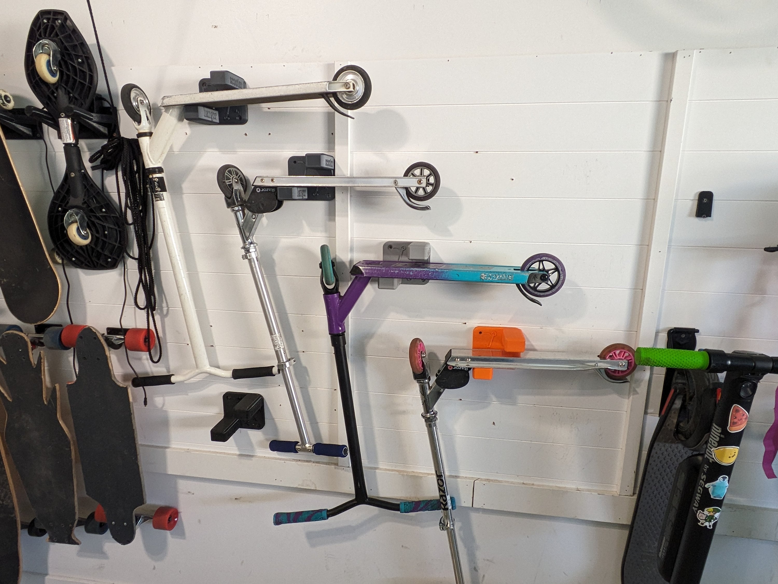Wall-mount Kick Scooter Hanger – Organizer Rack for Kids’ Scooters ...