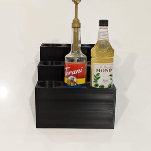 Soda Shop Syrup Rack - Wall Mount Flavor Syrup Holder - Fits Torani 25. ...