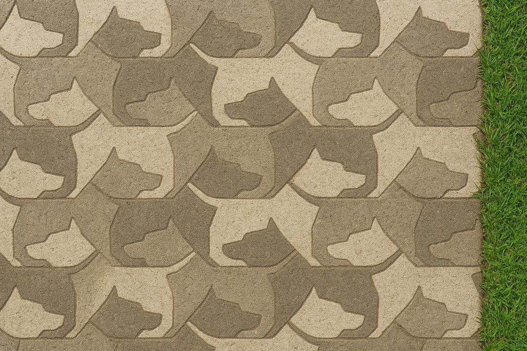 Tessellation Dog-shaped Concrete Paver Mold – 3D Printed Garden ...