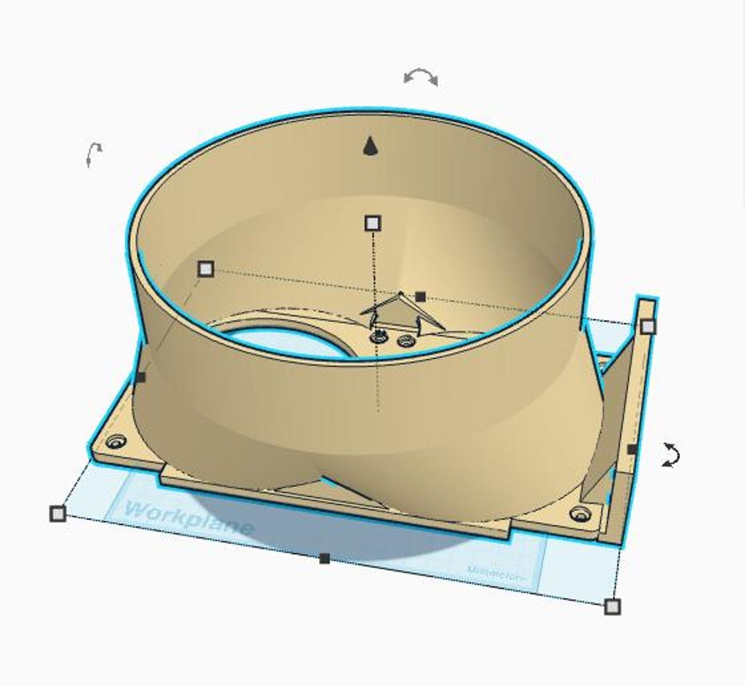 200mm (7.9") Round Fan Shroud With Wall Mount – 3D Printed, One-piece ...