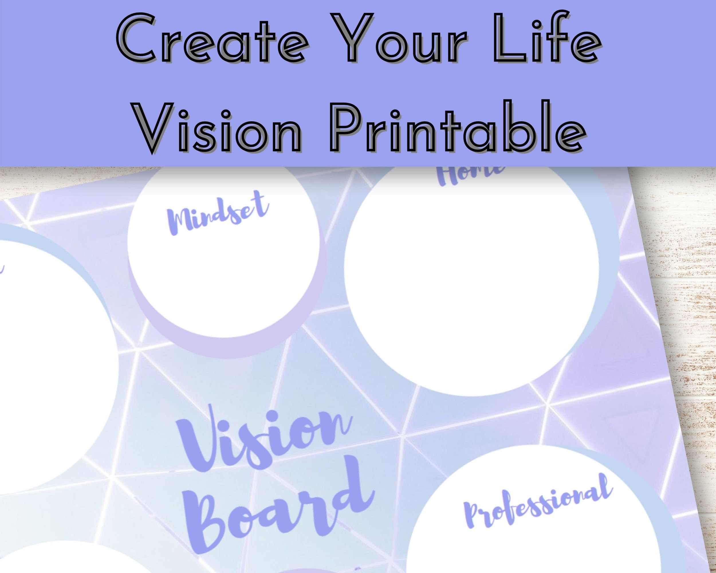 Vision Board Printable Digital Download - Etsy