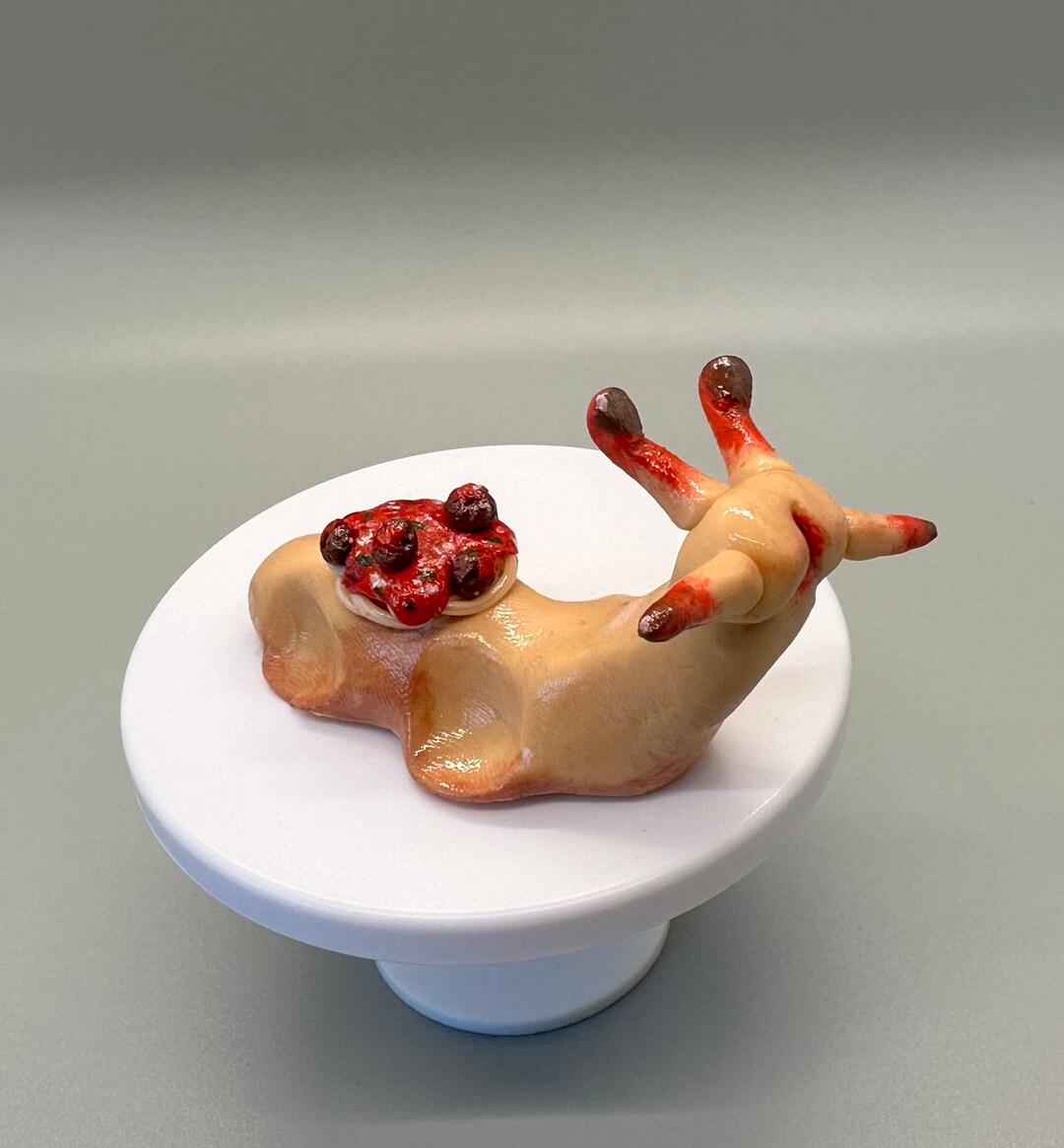 Cute Spaghetti Slug, Figurine, Food Slug, Polymer Clay Sculpture. - Etsy