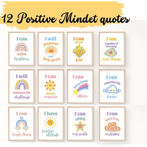 12 Positive Mindset Poster - Digital Downloads - Etsy