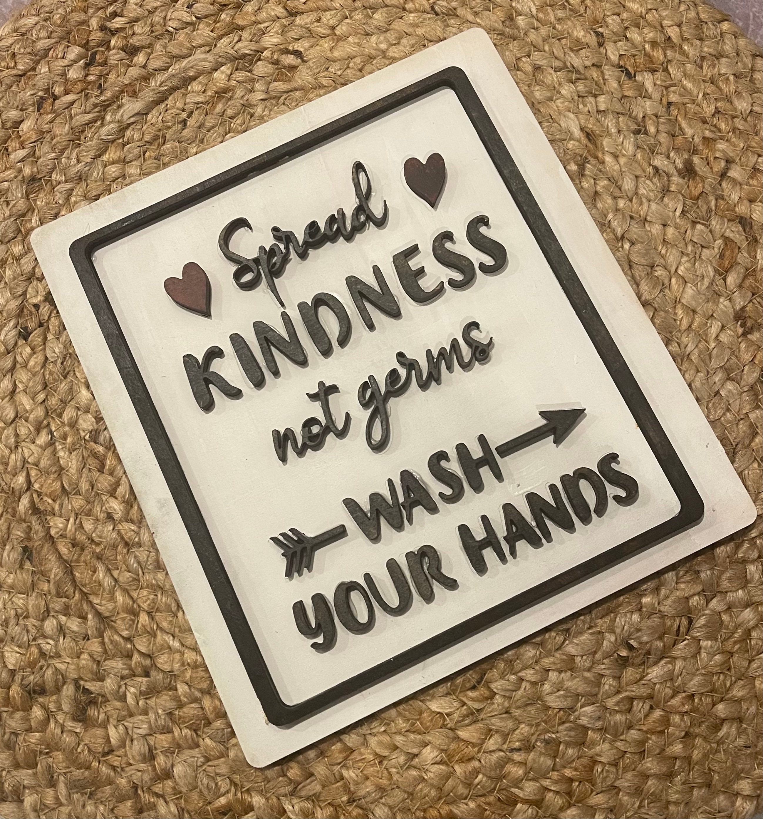 Spread Kindness Not Germs Sign - Etsy Canada