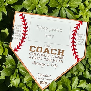 Baseball Coach End of the Year Gift With Team Picture and Team Names ...