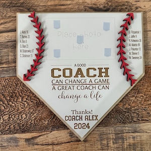 Baseball Coach End of the Year Gift With Team Picture and Team Names ...