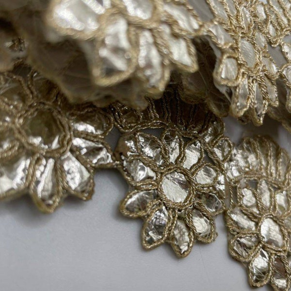 Gold Lace Fabric - Etsy