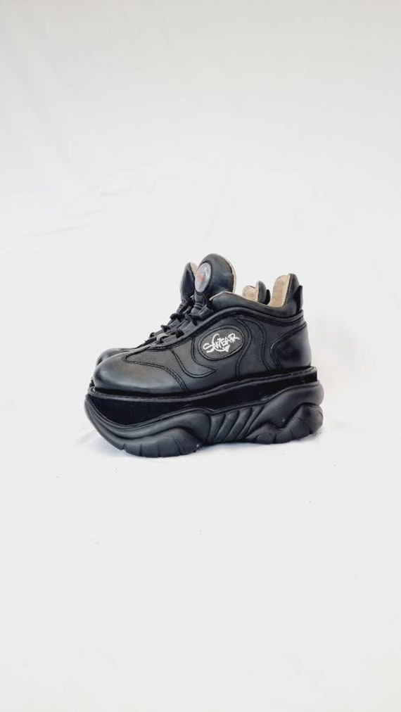 EU 38 / UK 5 Black Swear Alternative Platform Sneaker… - Gem