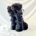 EU 42 / UK 8 Gordon Jack Black Fur Suede Platform Moon Boots - Etsy UK
