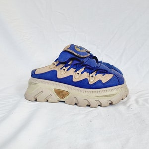 EU 38 / UK 5 Grey and Cobalt Blue Gordon Jack Platform Sneakers ...