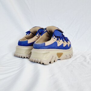 EU 38 / UK 5 Grey and Cobalt Blue Gordon Jack Platform Sneakers ...