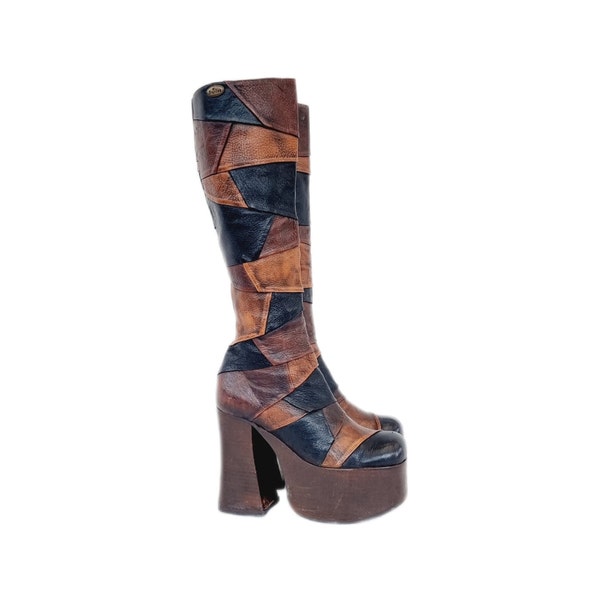 Patchwork Boots - Etsy